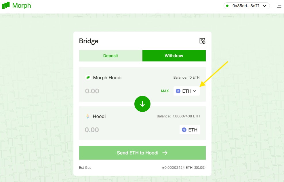 Bridge between Morph and Ethereum | Morph docs – The Optimistic zkEVM Scaling Solution docs